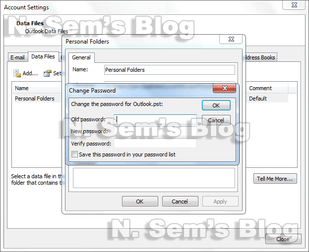 Perform PST Password Recovery via PST19UPG.EXE